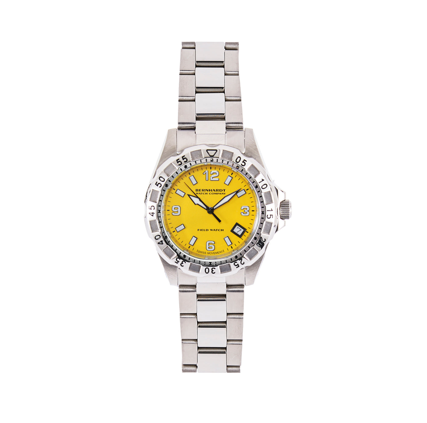 Field Diver Yellow/Steel Watch | Bernhardt Watch Company